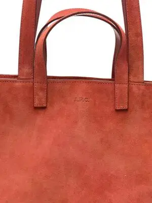 A.p.c. Suede Tote Bag - Orange