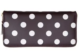 Comme Des Garçons Sa0110pd Wallet Polka Dots - Brown