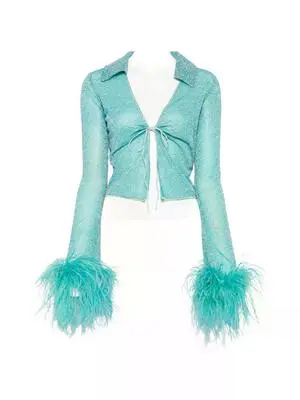 Oseree Lumiere Plumage Slim Shirt - Blue