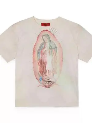 424 Virgin Mary Graphic-print T-shirt - Neutrals