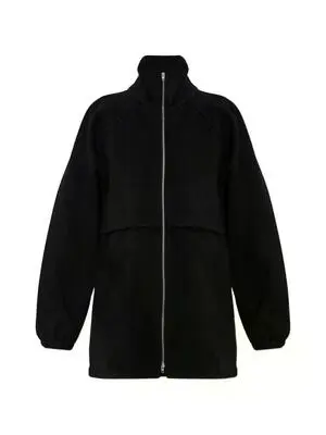 JIL SANDER Stand-up Collar Wool Jacket - Black