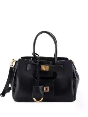 Balenciaga Bel Air Carry All Bag Leather Mini Tote Bag - Black