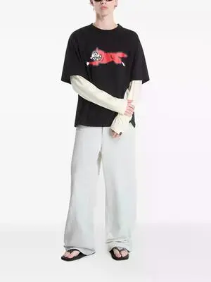 BILLIONAIRE BOYS CLUB - ICE CREAM Running Dog Layered Long-sleevet-shirt - Black