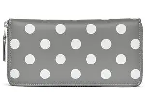 Comme Des Garçons Sa0110pd Wallet Polka Dots - Grey