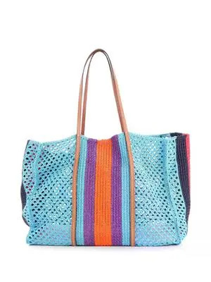 Gucci Interlocking G Web Raffia Medium Tote Bag
