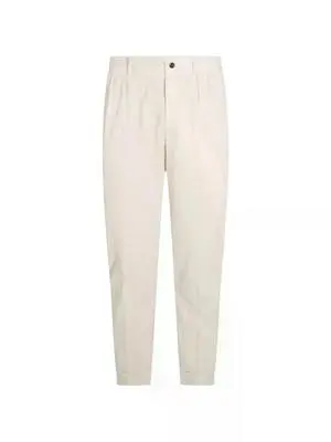04651 / A TRIP IN A BAG Pleated Corduroy Trousers - Neutrals