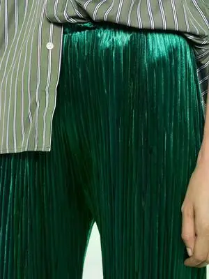 FORTE_FORTE Pleated Satin-finish Trousers
