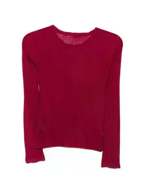 Patrizia Pepe Rib-knit Button-placket Sweater