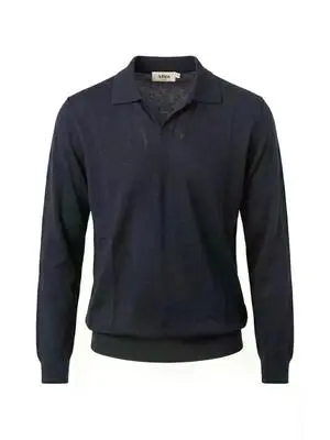 Altea Polo-collar Long-sleeve Sweater - Blue