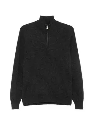 Brunello Cucinelli Half-zip Wool Sweater - Grey