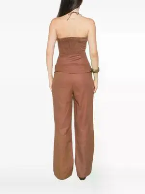 Faithfull The Brand Amaia Bead-embellished Ruched Cami Top