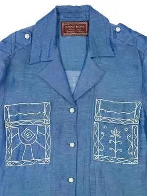 ALEMAIS Alemas Yasmeen Embellished Short-sleeve Shirt
