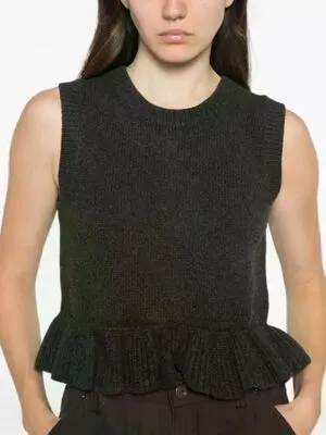 Cecilie Bahnsen Ruffled Button-back Vest