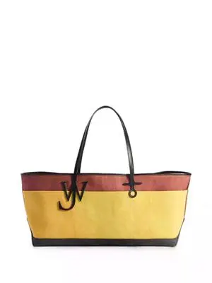 JW Anderson Stretch Anchor Logo-plaque Colour-block Tote Bag - Yellow