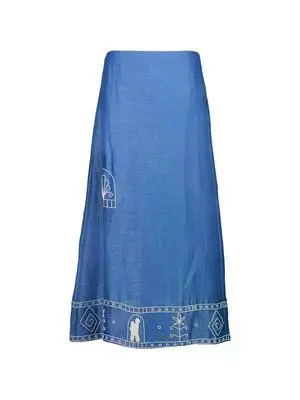 ALEMAIS Alemas Yasmeen Embroidered Maxi Skirt