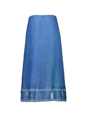 ALEMAIS Alemas Yasmeen Embroidered Maxi Skirt