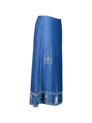 ALEMAIS Alemas Yasmeen Embroidered Maxi Skirt