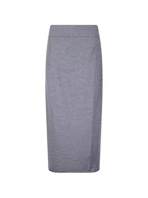 Labo.art Stretch-wool Midi Skirt - Grey
