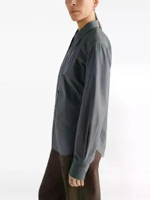 LEMAIRE Pointed Collar Washed Cotton-silk Shirt