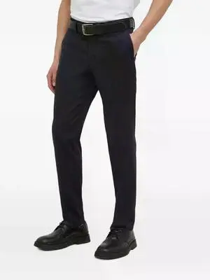 Tiger Of Sweden Button-up Straight-leg Trousers - Blue