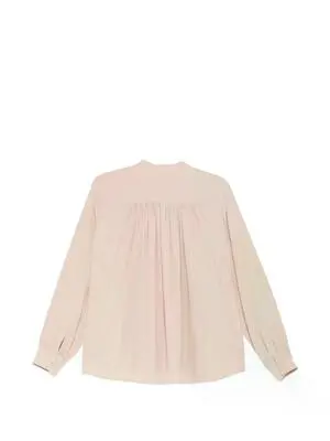 YVES SALOMON Pleated Silk Crepe Shirt