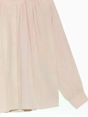 YVES SALOMON Pleated Silk Crepe Shirt