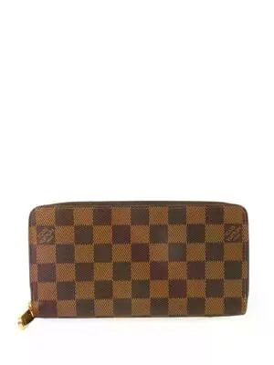 LOUIS VUITTON Zippy Damier Ebene Wallet - Brown