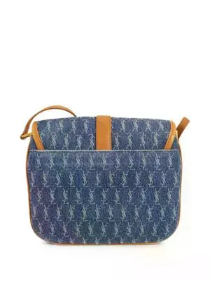 Saint Laurent Le Monogram Logo-print Shoulder Bag - Blue