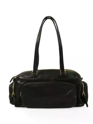 Miu Miu Calf Leather Pocket Shoulder Bag - Black