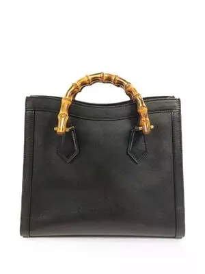 Gucci Diana Bamboo Tote Bag - Black