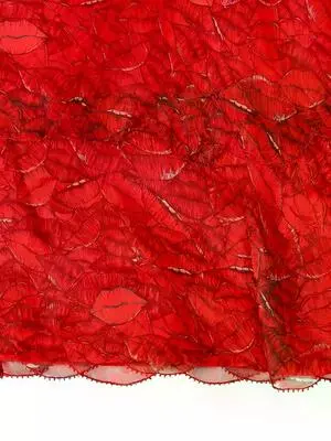 Valentino Garavani Lips-pattern Tiered Dress