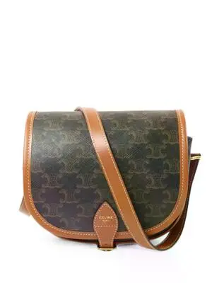 Celine Mini Folco Triomphe Messenger Bag - Brown