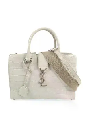 Saint Laurent Croc-effect Tote Bag - White