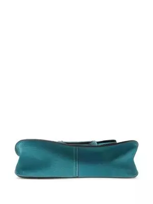 Hermès Halzan Leather Tote Bag - Blue