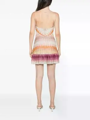 Missoni Zigzag-knit Ruffled Mini Dress