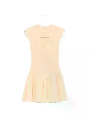 Faithfull The Brand Carmen Shirred-bodice Mini Dress - Neutrals