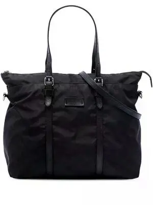Gucci 2016-2026 Gg Nylon Satchel - Black
