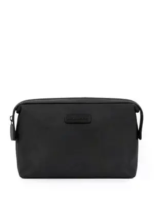 PIQUADRO Logo-patch Wash Bag - Black