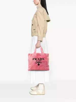 Prada 2013-2026 Spugna Terry Cloth Logo Tote Bag