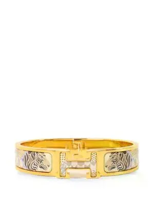 Hermès Clic H Enamel Bangle - Gold