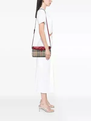Burberry Haymarket Check Canvas Leah Crossbody Bag