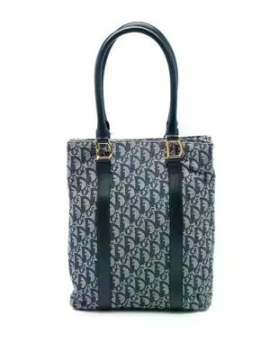 Dior 2003 Diorissimo Trotter Canvas Tote Bag - Blue