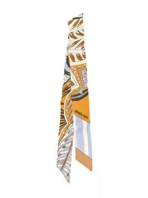 HERMÈS 2019-2020 Le Jardin De La Maharani Silk Twilly Scarf Scarves