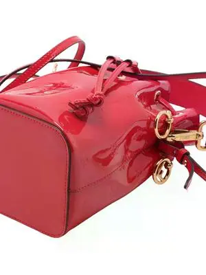 Fendi 2000 Mini Patent Mon Tresor Bucket Bag Satchel