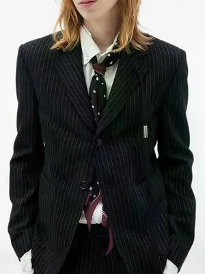 ANN DEMEULEMEESTER Rami Pinstripe-pattern Blazer - Black