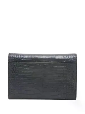 JIMMY CHOO Crocodile Embossed Leather Varenne Chain Crossbody Bag - Blue