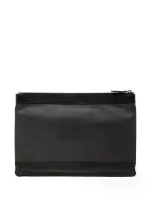 Balenciaga Perforated Calfskin Clutch Bag