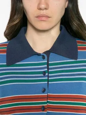 Faithfull The Brand Striped Oversized Polo Shirt