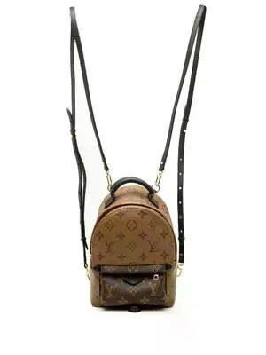 LOUIS VUITTON Monogram Reverse Mini Palm Springs Backpack - Brown