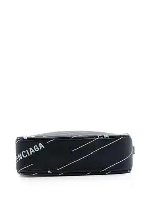 Balenciaga Leather Logo Print Camera Bag Xs